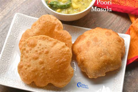 Poori With Masala Subbus Kitchen