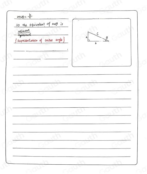 Solved 5 In The Six Trigonometric Ratios What Is The Equivalent Of Cos θ ？ A Adjacent