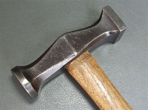 Vintage Panel Beating Or Blacksmiths Round And Square Planishing Hammer