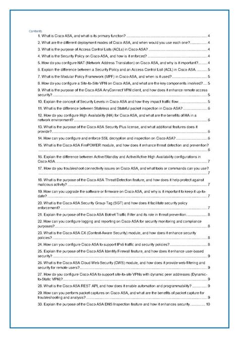 Cisco ASA Firewall 50 Interview Questions And Answers Connect 4 Techs
