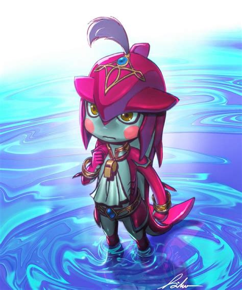 Legend Of Zelda Breath Of The Wild Art Little Zora Prince Sidon