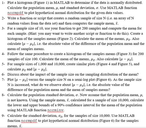 1 Plot A Histogram Figure 1 In Matlab To Determine