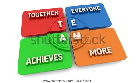 Team Together Everyone Achieves More Acronym Stock Illustration