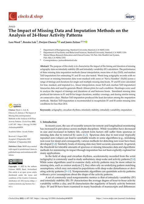 Pdf The Impact Of Missing Data And Imputation Methods On The Analysis