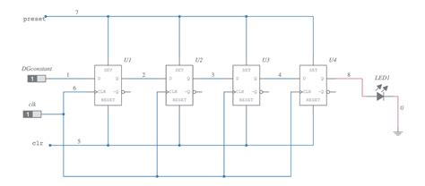 Siso Shift Register Using The D Flip Flop Multisim Live