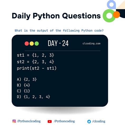 Python Coding On Linkedin Python Coding Challenge Day 24 What Is The Output Of The Following