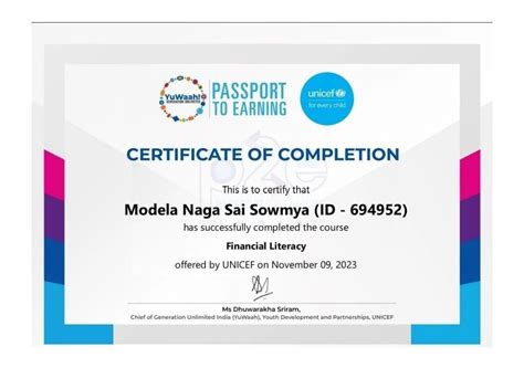 Mns Sowmya On Linkedin Hello Connections I Am Glad To Share That I Have Completed Financial