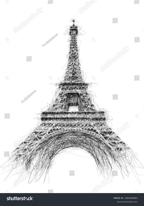 Eiffel Tower Illustration Drawing Scribble Art Stock Illustration 2384448803 Shutterstock