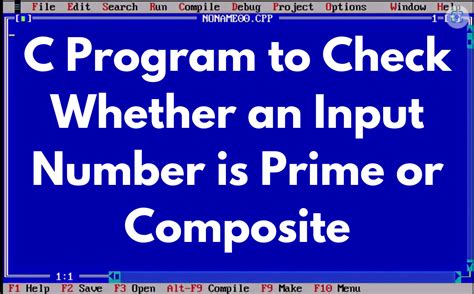 C Program To Check Whether An Input Number Is Prime Or Composite Computer For See And Neb