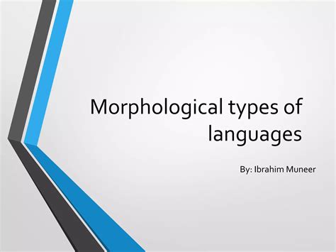 Morphological Types Of Languages Pdf