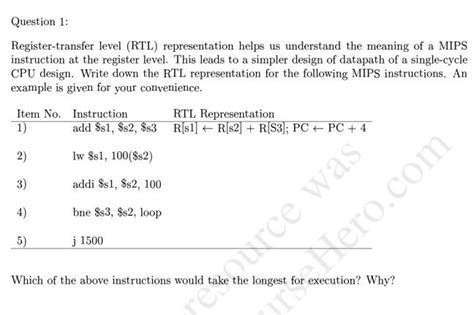 Solved Register Transfer Level Rtl Representation Helps Us