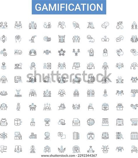 Gamification Outline Icons Collection Game Play Stock Vector Royalty Free 2292344367