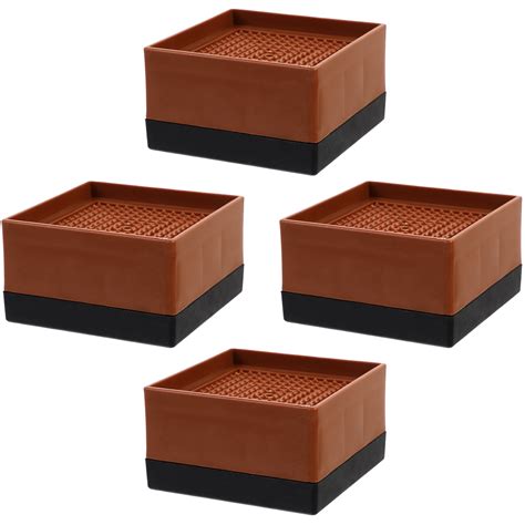 4 Pcs Furniture Mat Sofa Bed Risers Heavy Duty Raisers Blocks Leg Legs