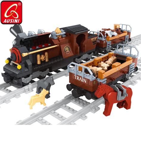 빈티지 굴뚝 기차 모델 빌딩 블록 소년 장난감 철도화물 기차 철도 장난감 어린이 벽돌 놀이블록 Aliexpress