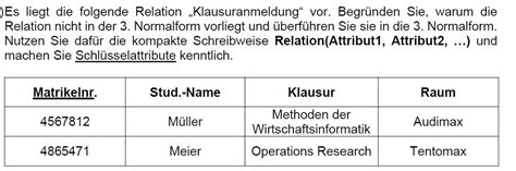 Table Normalization Question Nf3 Rsql