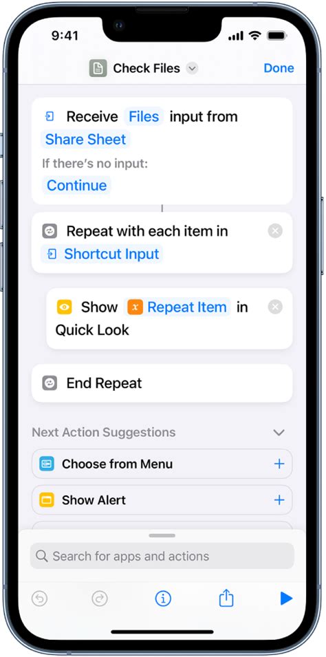 Testing Your Actions In Shortcuts On IPhone Or IPad Apple Support