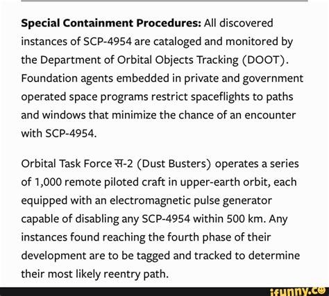 Special Containment Procedures A” Discovered Instances Of Scp 4954 Are Cataloged And Monitored