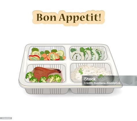 배달을위한 음식과 플라스틱 용기 맛있고 건강한 제품 프라이드 치킨 쌀 다이어트 롤 신선한 다진 야채 세트 건강한 식생활에 대한 스톡 벡터 아트 및 기타 이미지 Istock