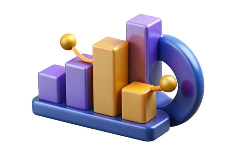 3d Glossy Data Points Performance Analytics Concept Capture Premium