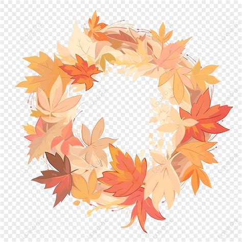 가을 나뭇잎 프레임 그래픽행복하다추상적인본질적인 Png 일러스트 무료 다운로드 Lovepik
