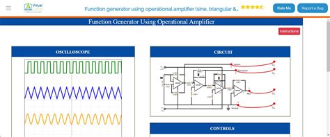 Bug Report Virtual Labs Function Generator Using Operational Amplifier Sine Triangular