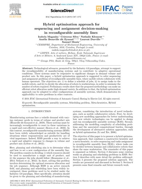 Pdf Hybrid Optimisation Approach For Sequencing And Assignment Pdf Hybrid Optimisation Approach For Sequencing And Assignment