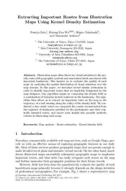 Pdf Extracting Important Routes From Illustration Maps Using Kernel
