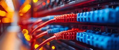 Premium Photo Network Symphony Precision Cabling In A Server Sanctuary Concept Data Security