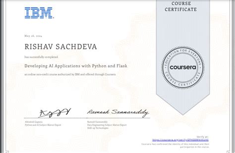 Completed Developing An Ai Application With Python And Flask Rishav