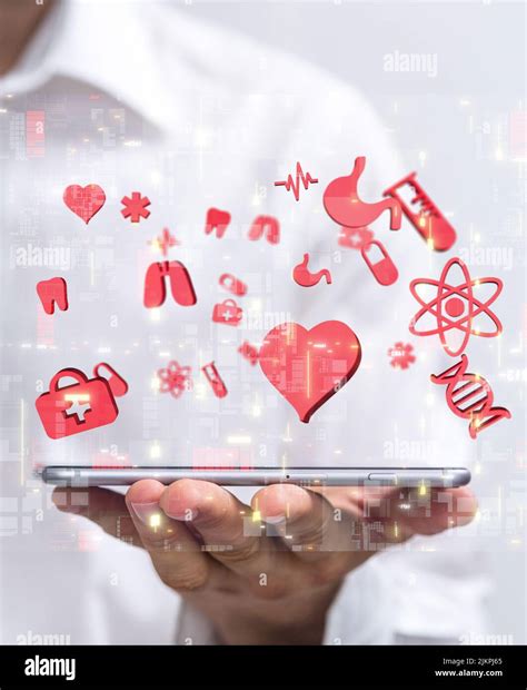 A 3d Rendering Of Neutral Network Data And Cybersecurity Floating On A Businessmans Tablet