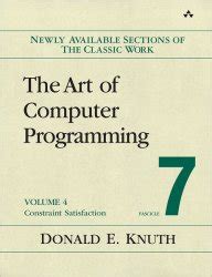 The Art Of Computer Programming Volume 4 Fascicle 7 Constraint