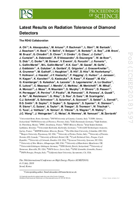 Pdf Pulse Height Distribution And Radiation Tolerance Of Cvd Diamond Detectors Claudio