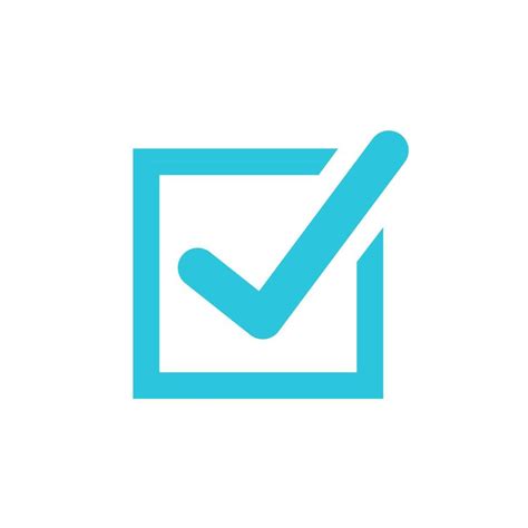 Blue Check Box Icon