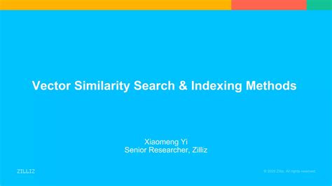 Vector Similarity Search And Indexing Methods Pdf