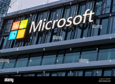 The German Headquarters Of Microsoft In Munich Microsoft Is The Second