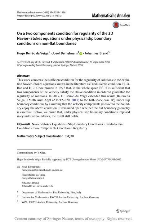 On A Two Components Condition For Regularity Of The 3d Navierstokes