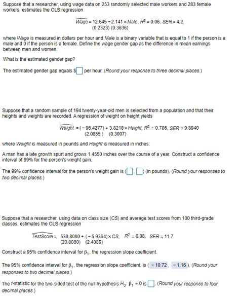 Solved Suppose That A Researcher Using Wage Data On Chegg