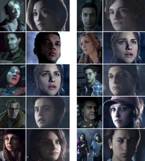 each character from until dawn has a lot of similarities with a