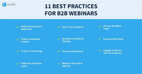 B2b Webinar Best Practices Oneims