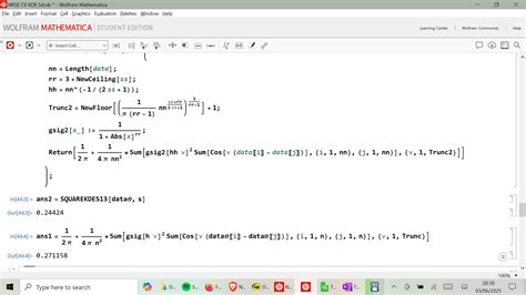 Function Wont Give Same Answer As Manual Input Mathematica Stack