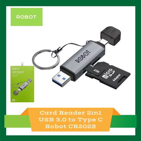 Jual Card Reader In Robot CR S USB To Type C Grey Shopee Indonesia