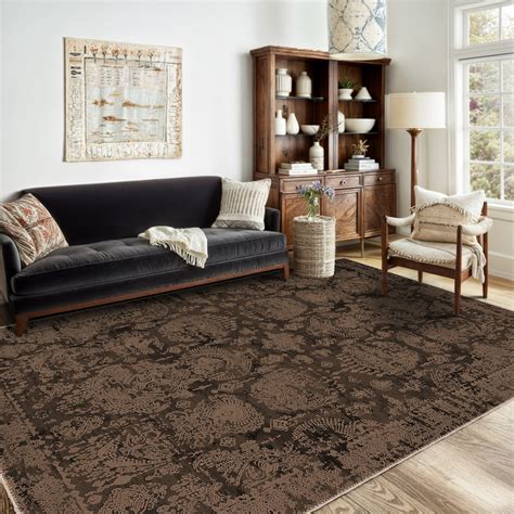 Brown Vintage Rug Dark Moody Brown Rug Vintage Turkish Rug Round Rug