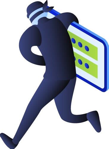 Login Password Laptop Composition Royalty Free Vector Image