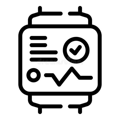 Tracking Body Activity Icon Outline Vector Intelligent Pedometer Band