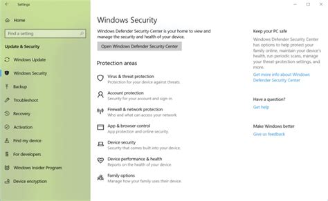 Windows Defender Becomes Windows Security And Other Changes In Windows 10 Build 17093 Liliputing