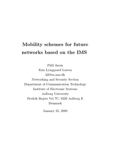 Phd Thesis Kll Pdf Ip Multimedia Subsystem Session Initiation