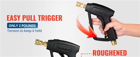 Yamatic Pressure Washer Short Gun With 5 Spray Nozzles M22 14mm