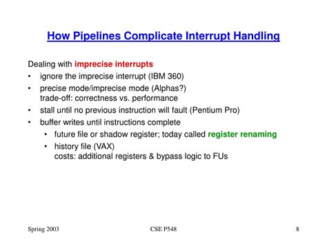 Ppt Precise Interrupts And Pipelines In Cse P548 Powerpoint