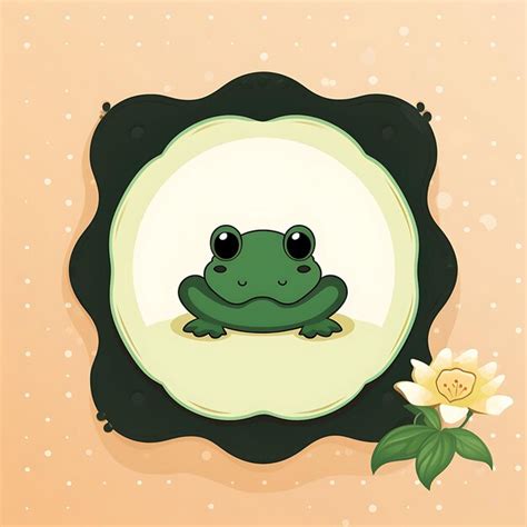 Premium Photo A Cute Frog Body Shape Tag Card Emerald Green Color