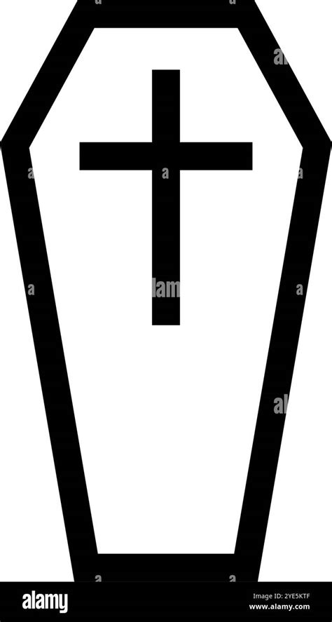 Simple Coffin Icon Casket Editable Vector Stock Vector Image And Art